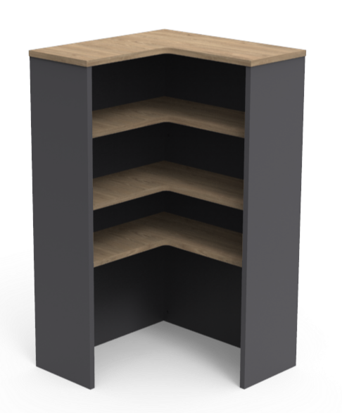 Excel Corner Bookcase Hutch – Prodigy Office Furniture