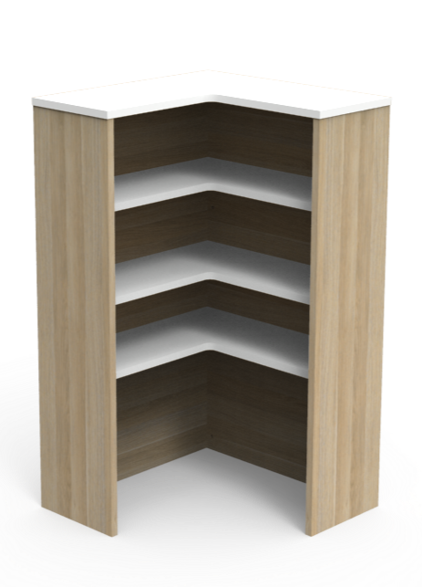 Excel Corner Bookcase Hutch – Prodigy Office Furniture
